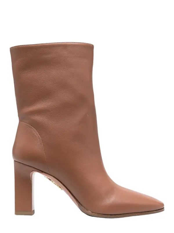 AQUAZZURA Manzoni 85mm Ankle Boots - Brown