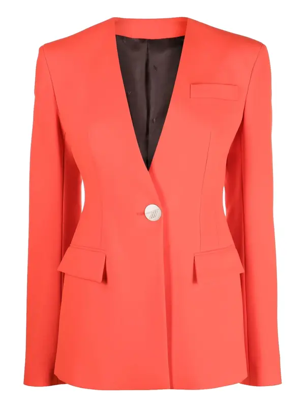 Attico Thelma Single-breasted Blazer - Red