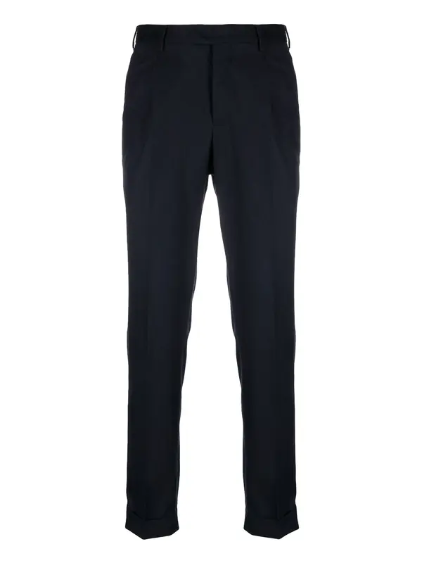 PT TORINO Low-rise Tapered Trousers - Blue