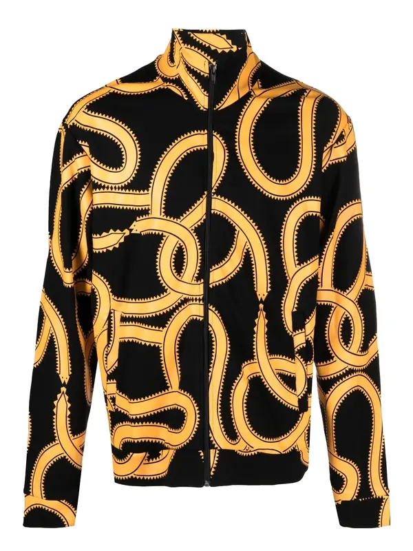 COUNTY OF MILAN Marcelo Burlon Snake-print Jacket - Black