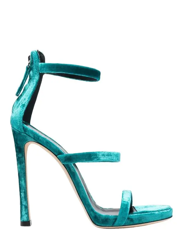 GIUSEPPE ZANOTTI 140mm Open-toe Heeled Sandals - Blue