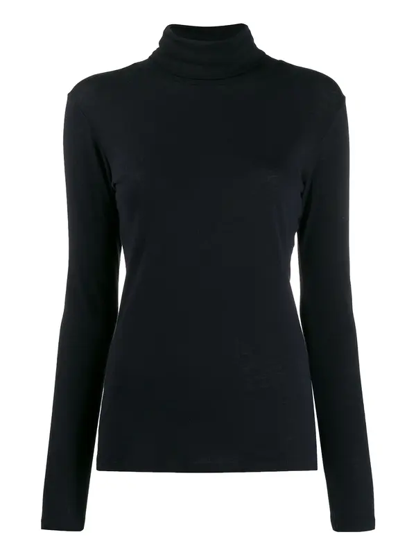 Majestic Filatures Turtle Neck Knitted Top - Blue