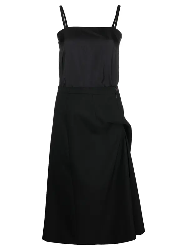 MAISON MARGIELA Reworked Wool Midi Dress - Black