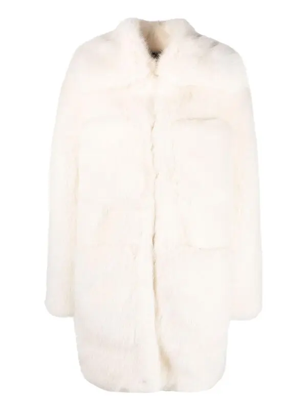 Dsquared2 Faux Fur Overcoat - White