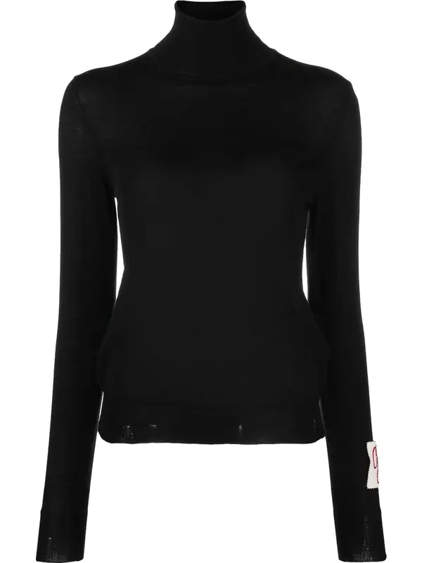GOLDEN GOOSE Roll-neck Fitted Jumper - Black