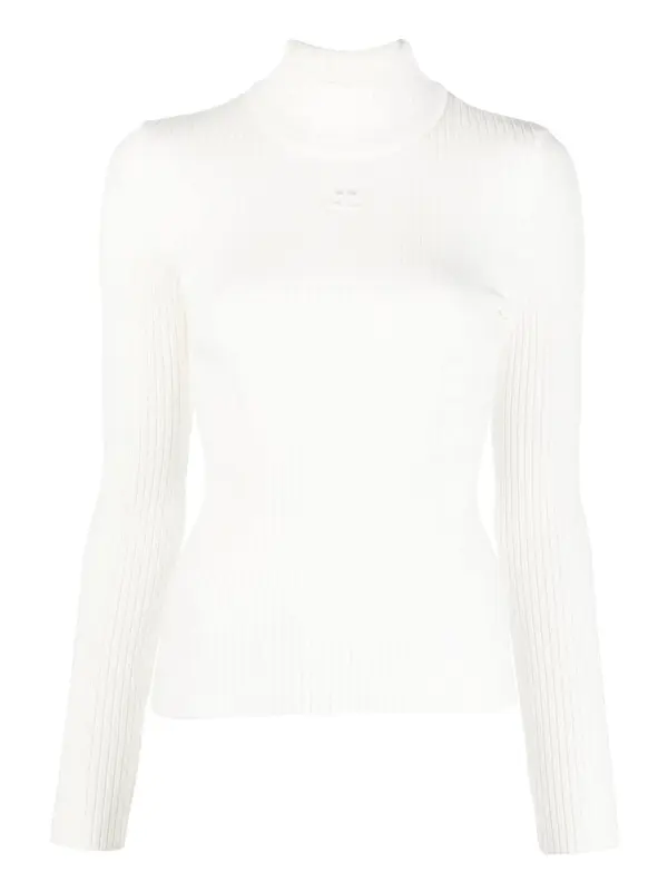 COURREGES Reedition Ribbed Sweater - White