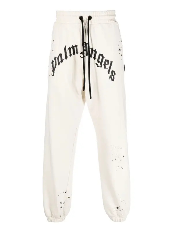 Palm Angels Straight-leg Track Pants - White