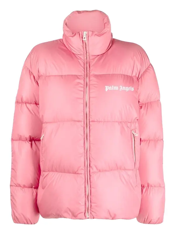 Palm Angels Side-stripe Puffer Jacket - Pink