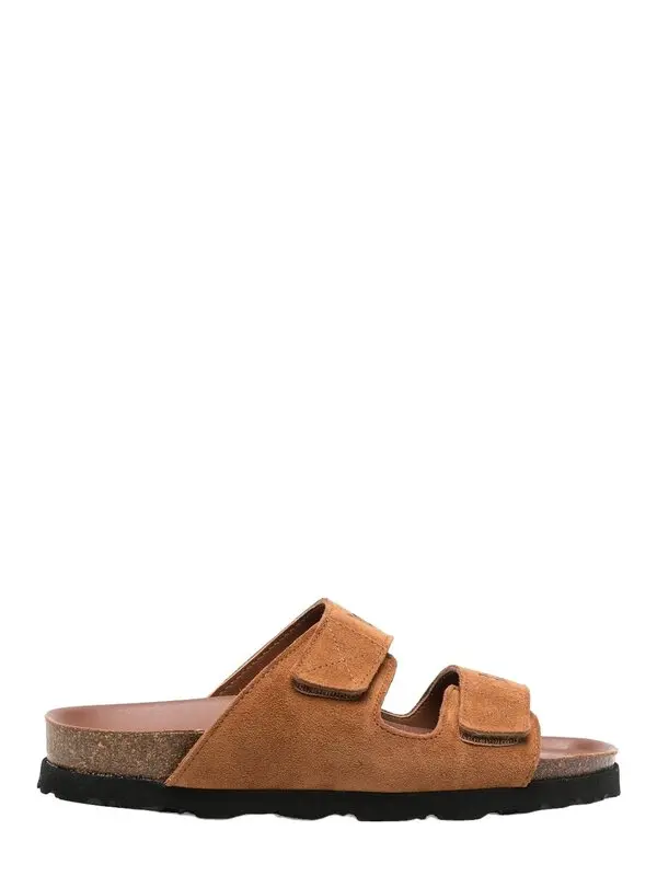 Palm Angels Logo-print Touch-strap Sandals - Brown