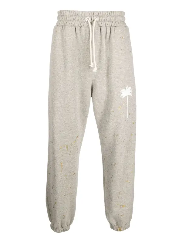 Palm Angels Paint Splatter Track Pants - Grey