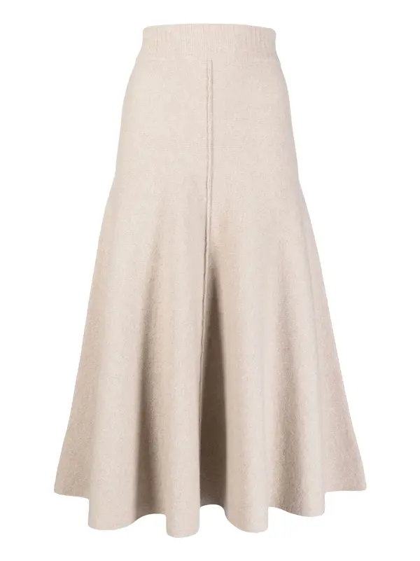 Pringle Of Scotland Fine-knit Midi Skirt - Neutrals