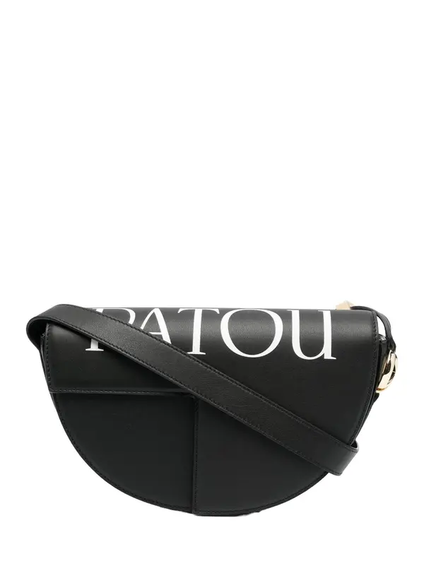 Patou Le Leather Shoulder Bag - Black
