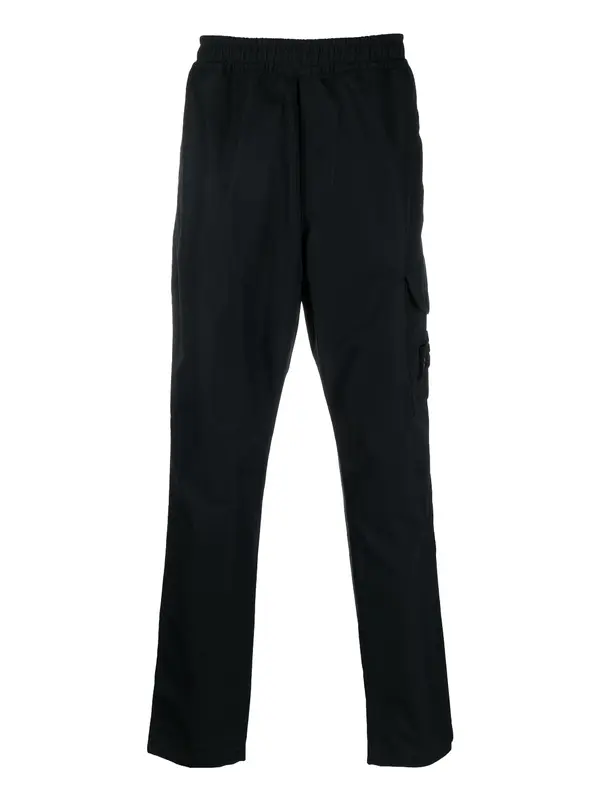 Stone Island Compass Patch Cargo Trousers - Black