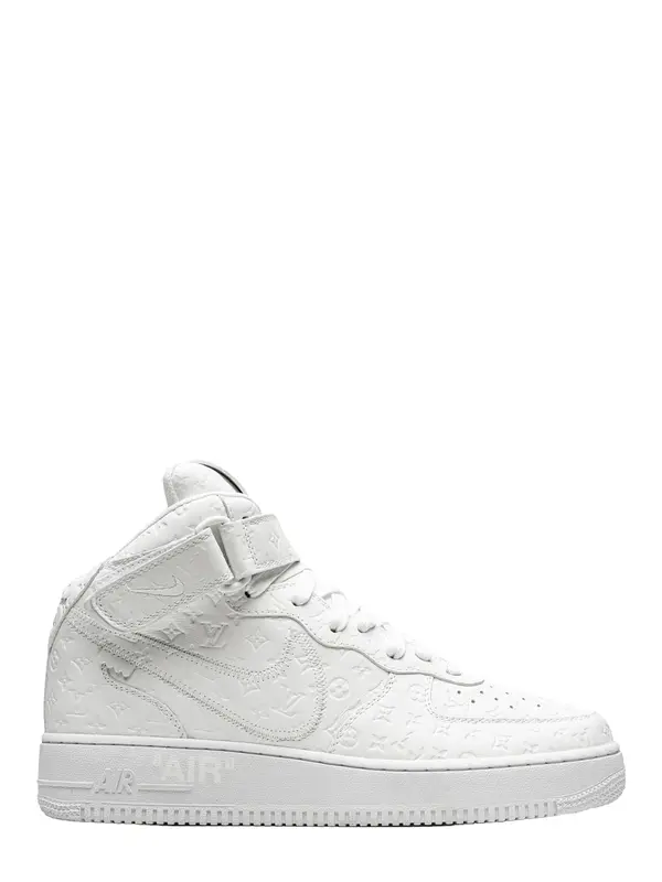 Nike X Louis Vuitton X Virgil Abloh Air Force 1 Mid Sneakers - White
