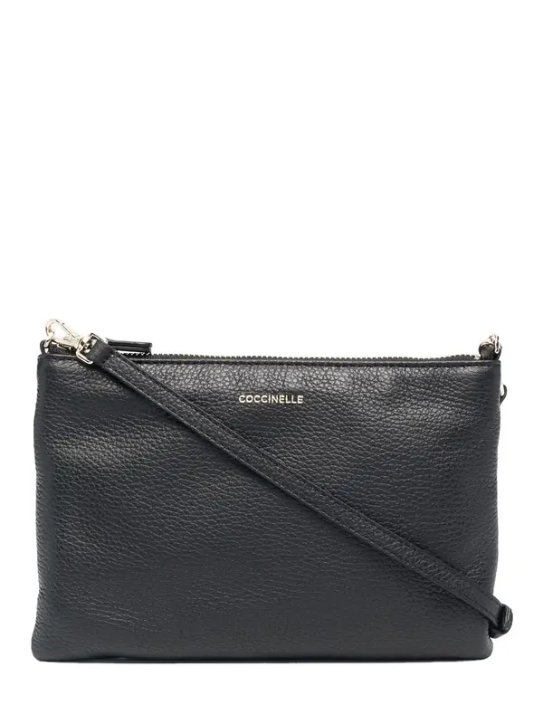 COCCINELLE Pebbled-texture Crossbody Bag - Black