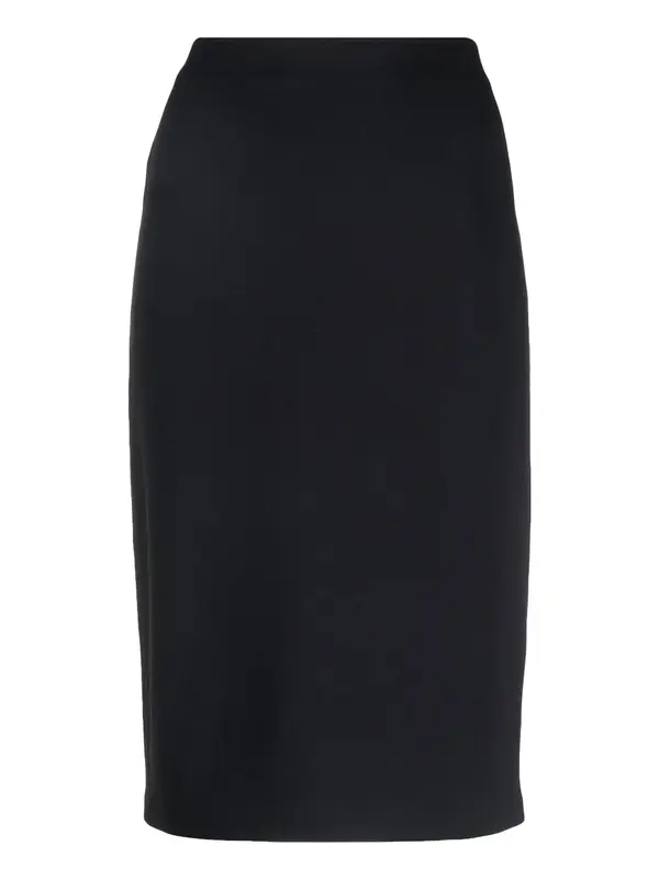 Emporio Armani Milano-stitch Pencil Skirt - Blue