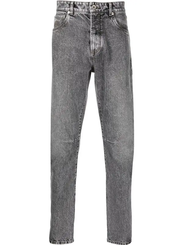Brunello Cucinelli Stonewash Straight-leg Jeans - Grey