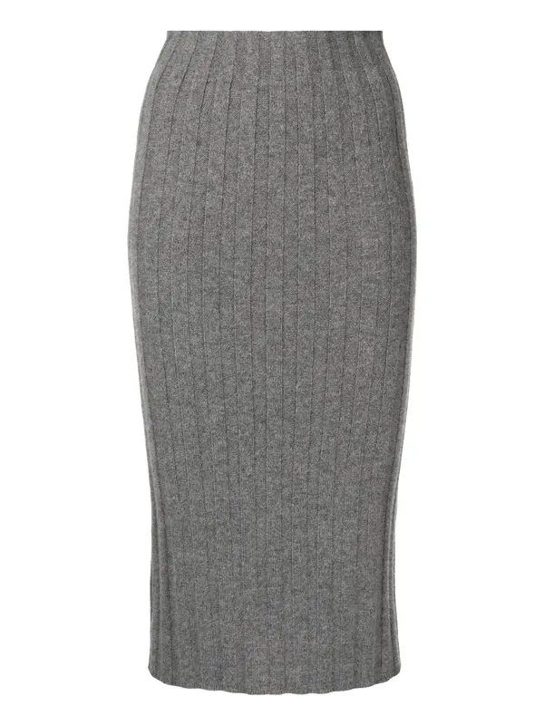 Cashmere In Love Lenny Chunky-knit Skirt - Grey