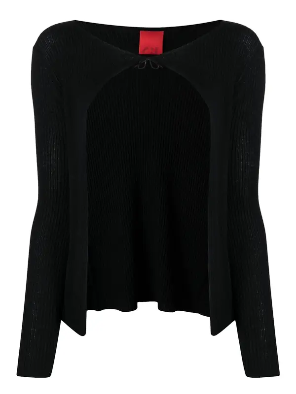 Cashmere In Love Elen Tie-fastening Cardigan - Black