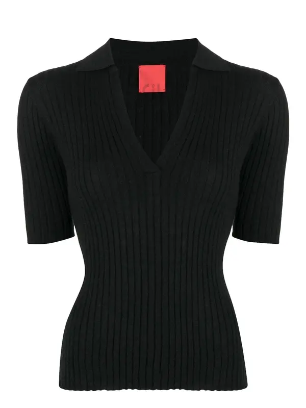 Cashmere In Love Knit Polo - Black