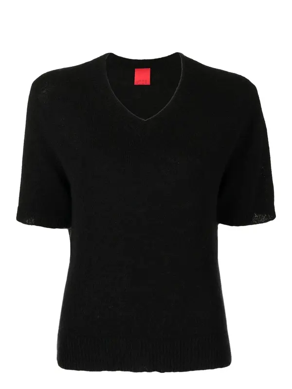 Cashmere In Love Miller Fine-knit Top - Black