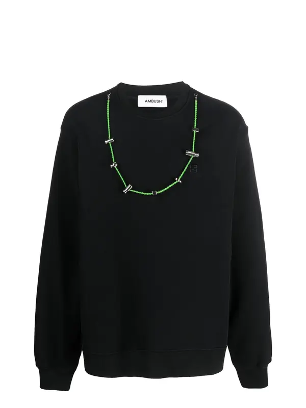 AMBUSH Stoppers Crew Neck Sweatshirt - Black