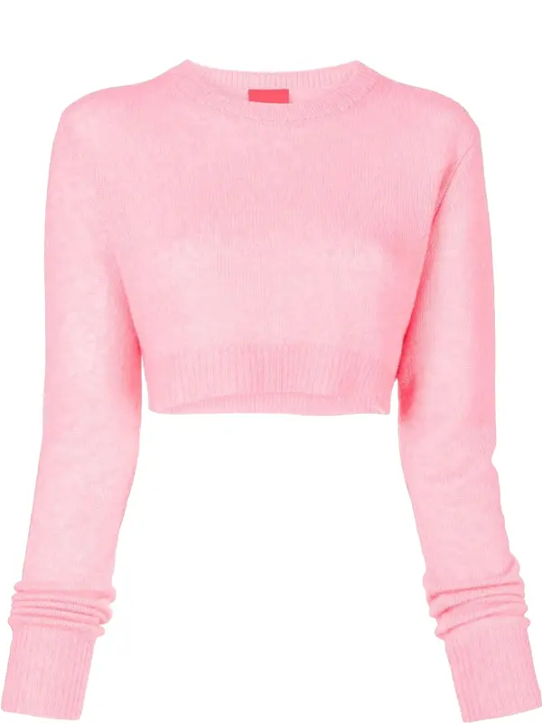 Cashmere In Love Cropped Jumper - Pink