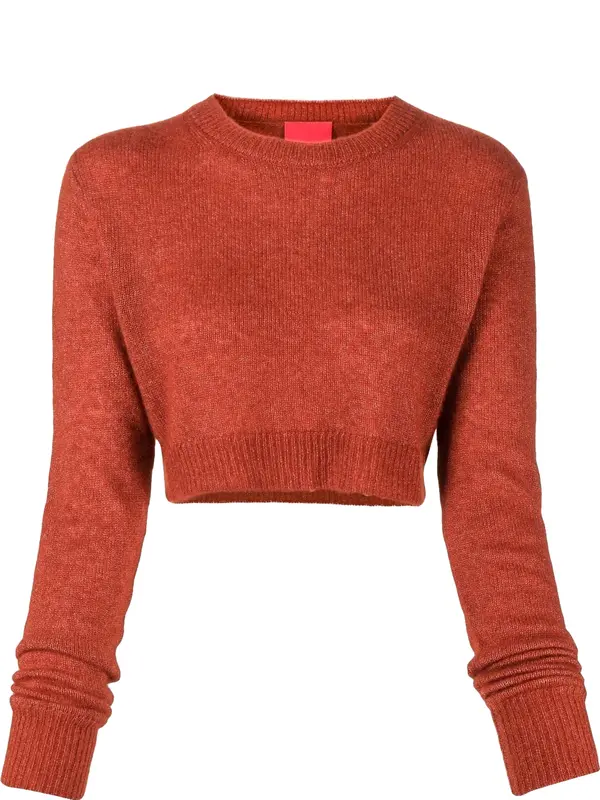Cashmere In Love Como Cropped Jumper - Red