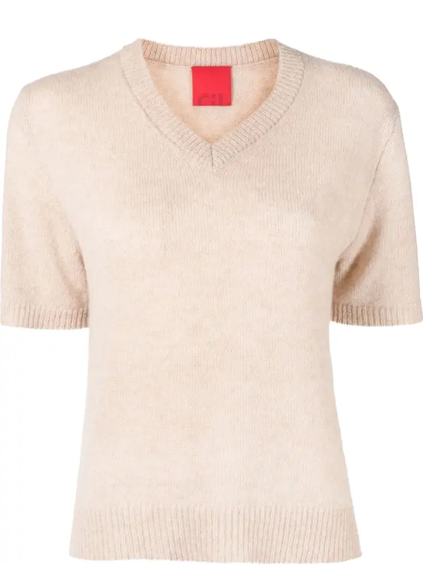 Cashmere In Love Miller V-neck Jumper - Brown