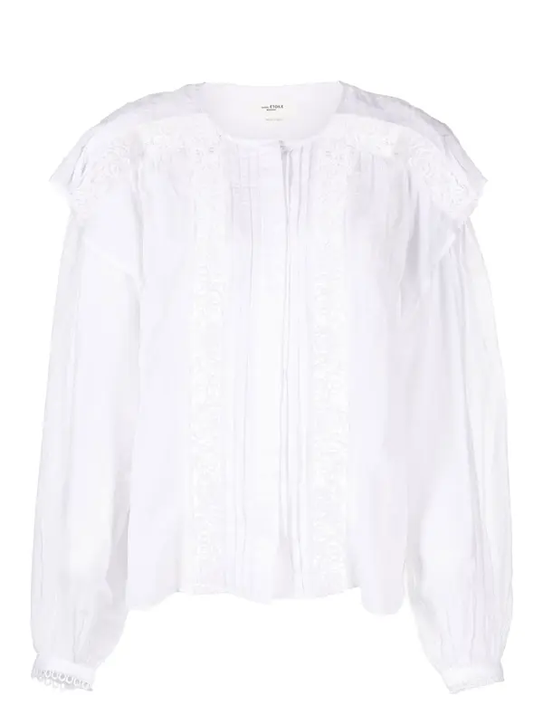 MARANT ETOILE Georgina Lace-detail Blouse - White