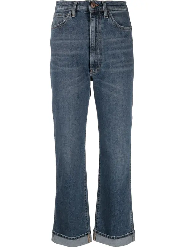3x1 High-waist Straight-leg Jeans - Blue