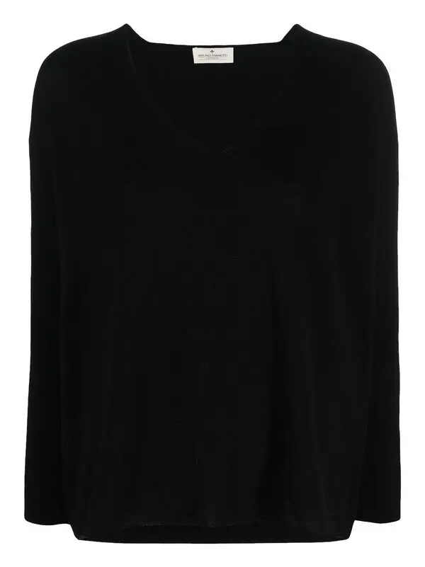 Bruno Manetti Long-sleeve Cashmere Jumper - Black