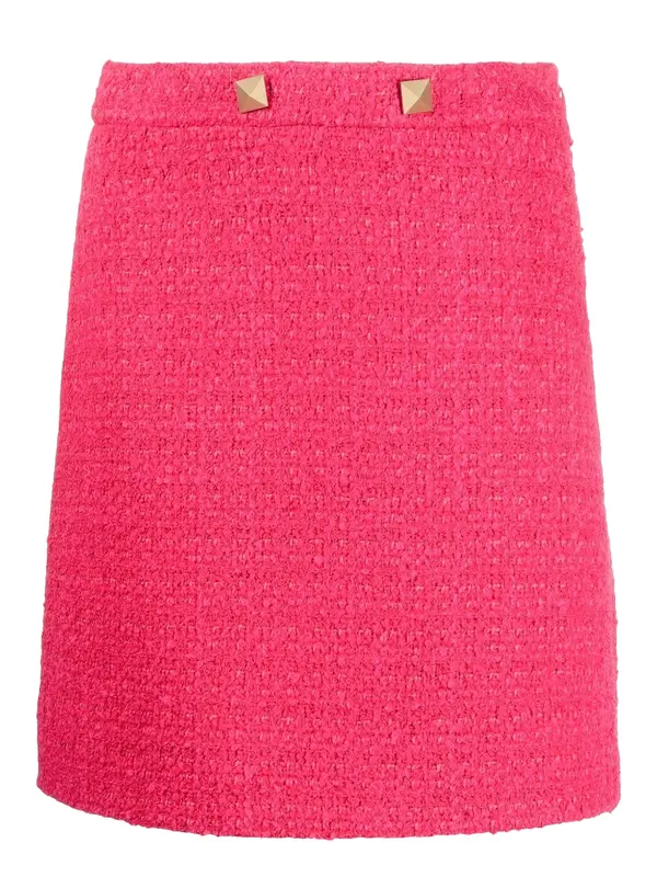 Valentino Garavani Tweed Mini Skirt - Pink