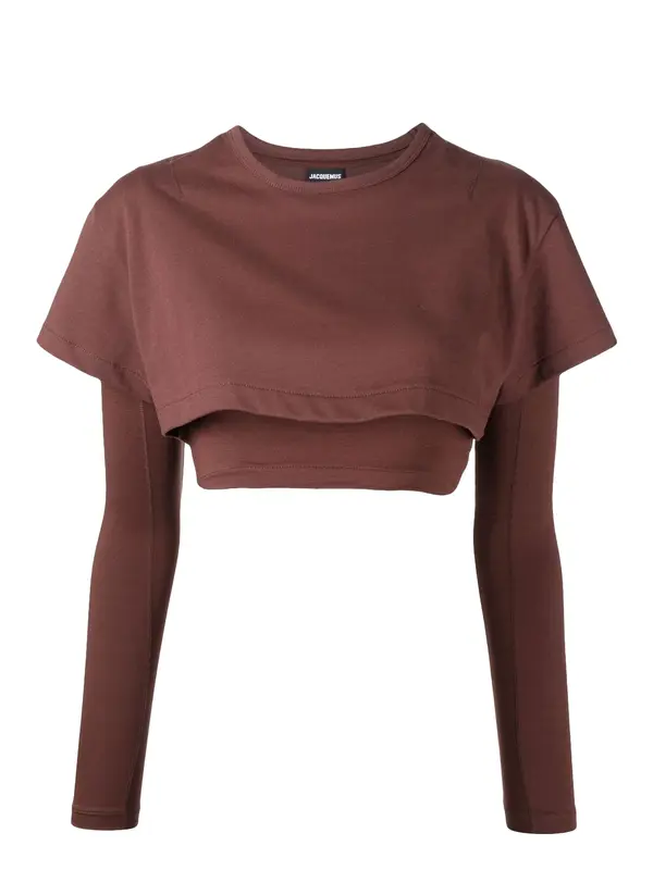 Jacquemus Le Double Layered T-shirt Top - Brown