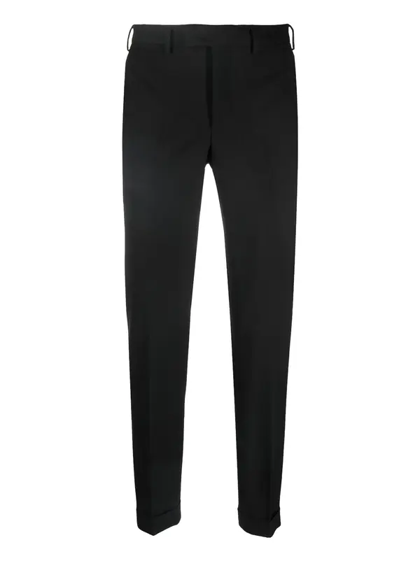 PT TORINO Straight-leg Tailored Trousers - Black