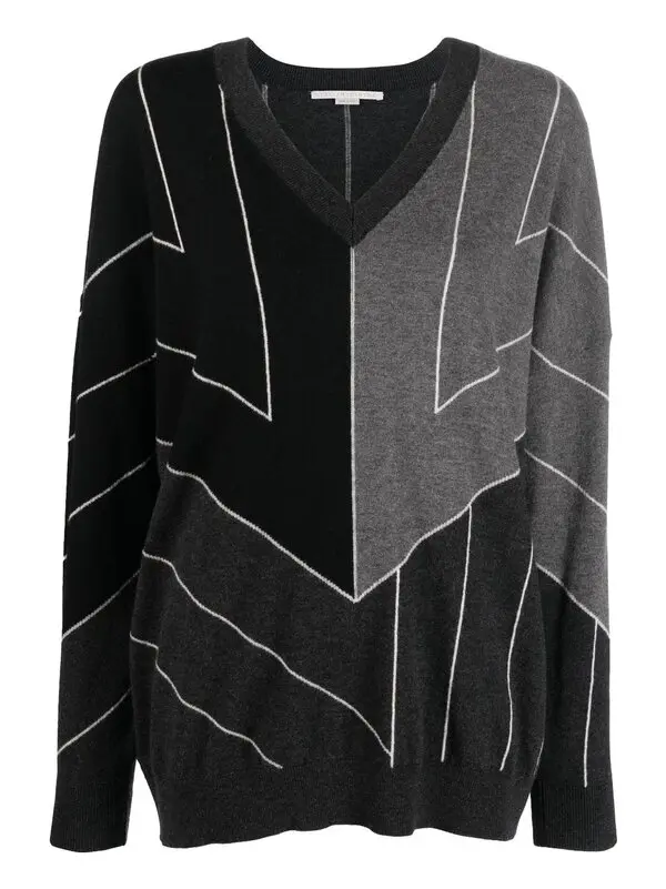 Stella McCartney Stripe-print Jumper - Grey