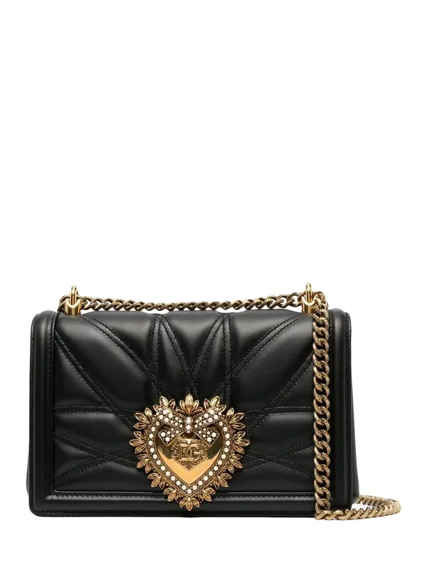 Dolce & Gabbana Medium Devotion Shoulder Bag - Black