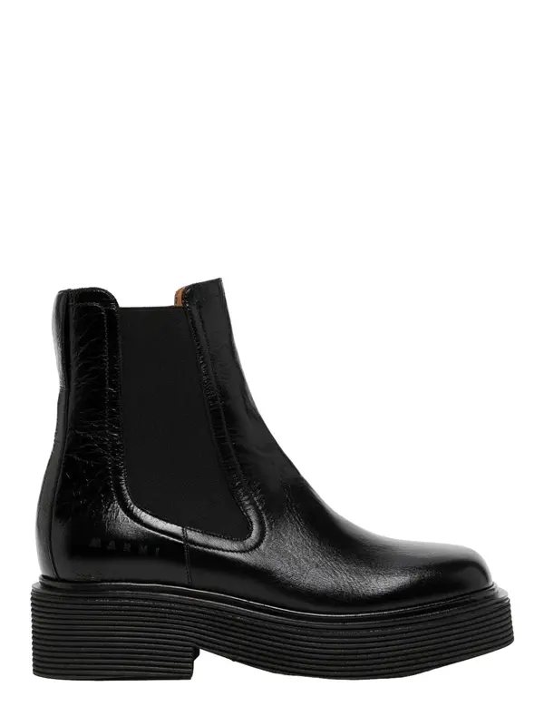 Marni Ridged-sole Chelsea Boots - Black