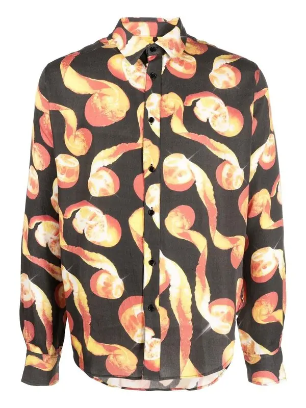 Viktor & Rolf Graphic Print Long Sleeve Shirt - Black