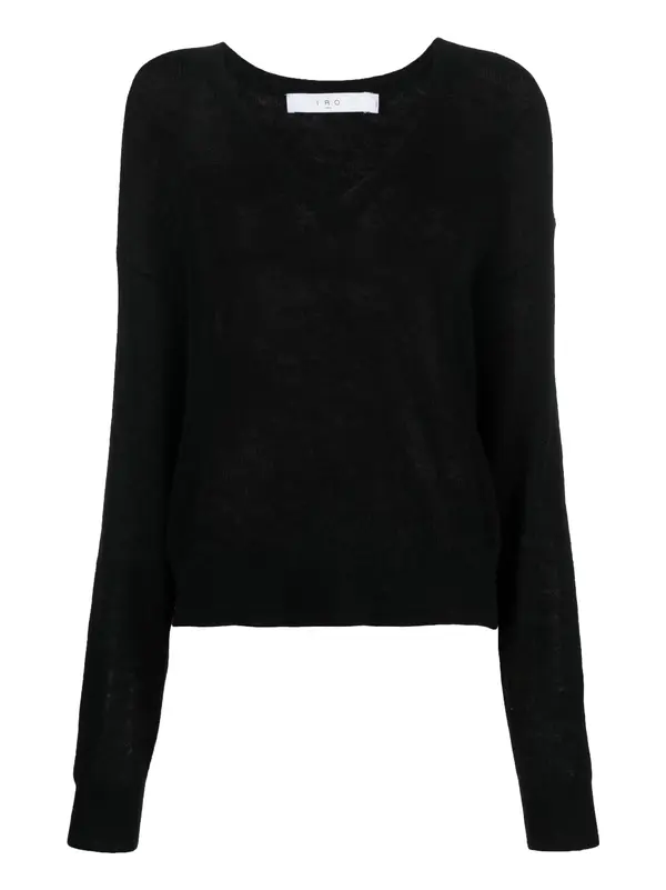 IRO PARIS V-neck Knitted Sweater - Black
