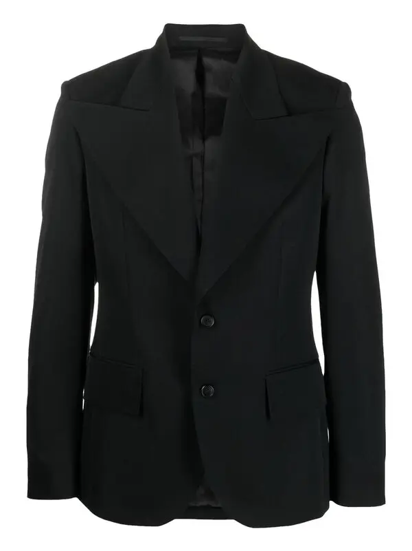 WALTER VAN BEIRENDONCK Single-breasted Tailored Blazer - Black