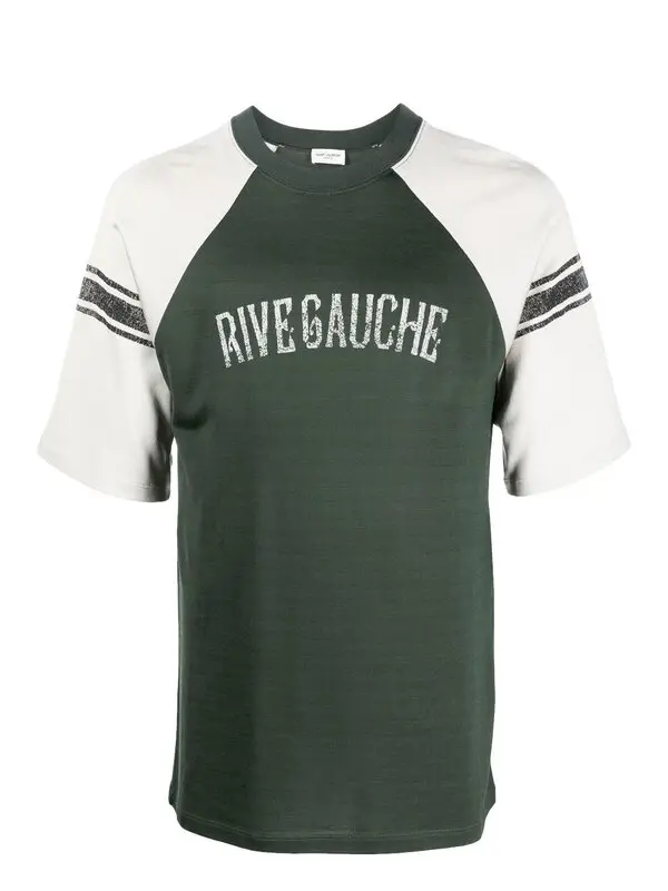 Saint Laurent Rive Gauche Raglan T-shirt - Green
