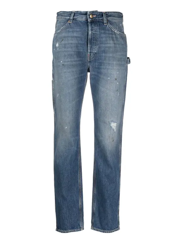 WASHINGTON DEE-CEE Ripped Straight-leg Jeans - Blue
