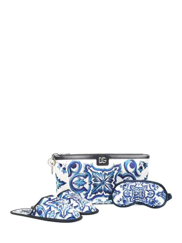 Dolce & Gabbana Slipper And Eye Mask Travel Set - Blue