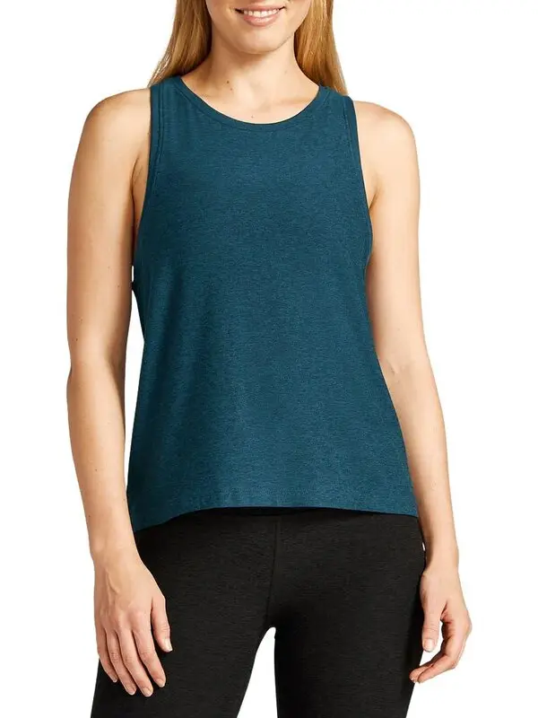 Beyond Yoga Featherweight Rebalance Tank - Blue Gem Heather