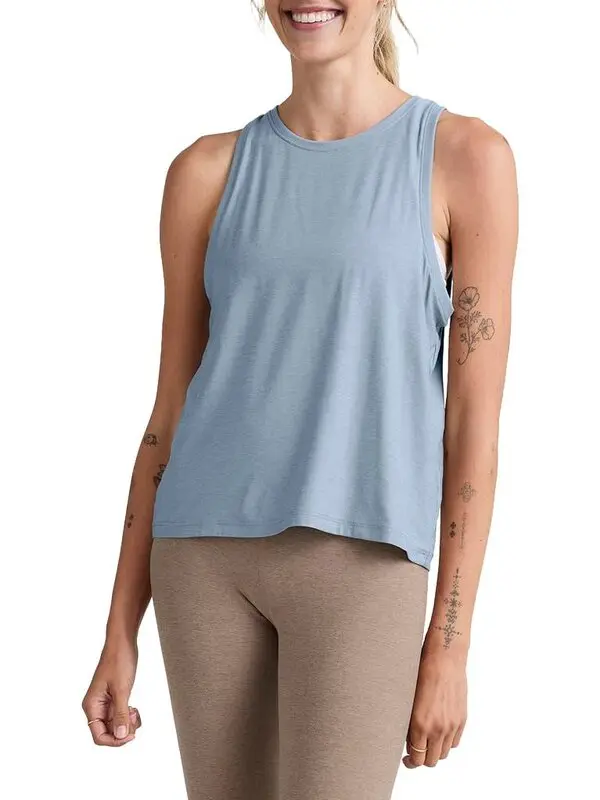 Beyond Yoga Featherweight Rebalance Tank - Blue Zen Heather