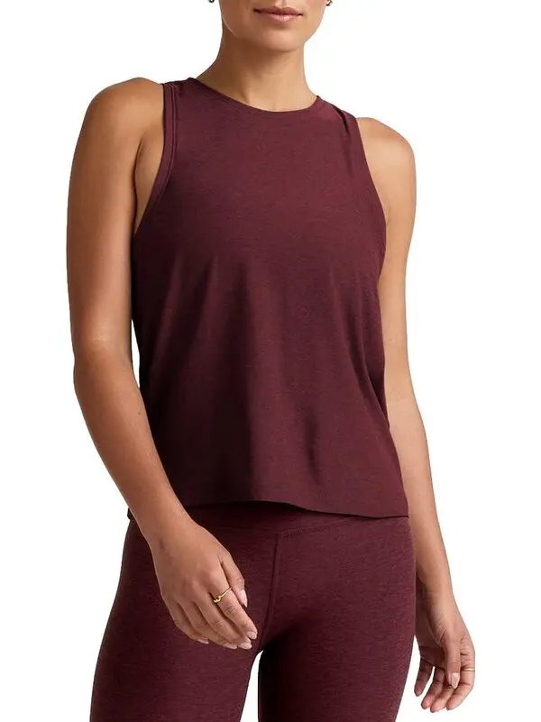 Beyond Yoga Featherweight Rebalance Tank - Midnight Burgundy Heather