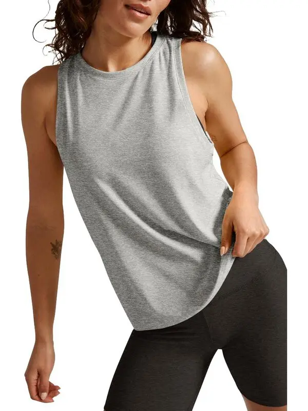 Beyond Yoga Featherweight Rebalance Tank - Silver Mist