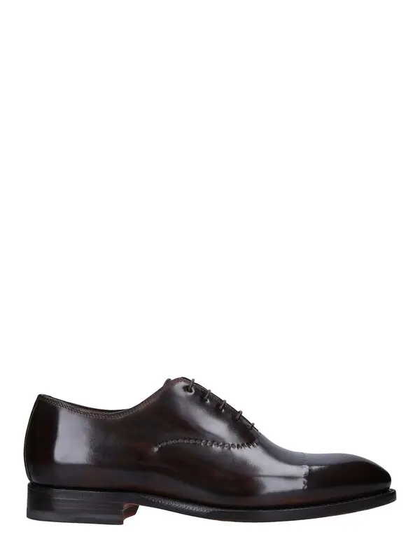 Bontoni Leather Vittorio Oxford Shoes - Brown