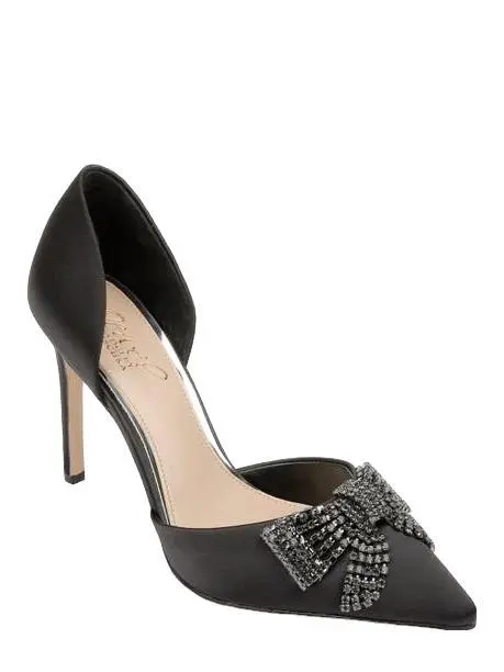 Badgley Mischka Aubrey Embellished D'orsay Pointed Toe Pumps - Black